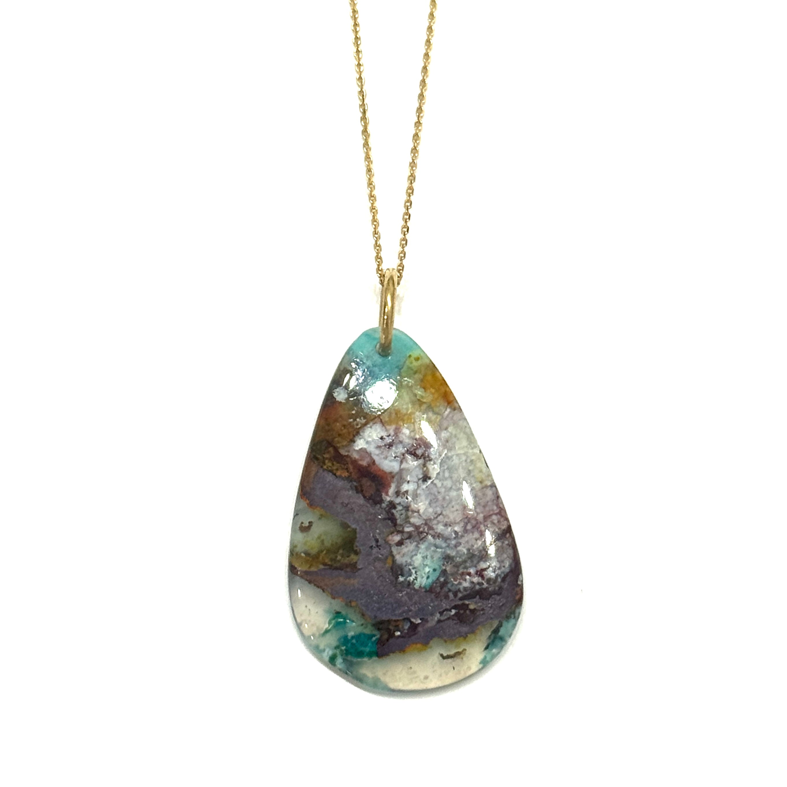 Aquadite Pear Pendant – Elephant Gems